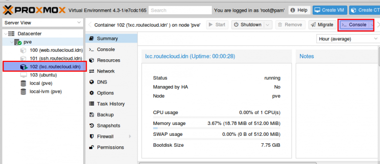 Membuat CT (Container) di Proxmox VE - Routecloud Indonesia - Blog